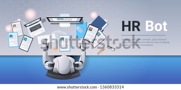 Robot Choosing Cv Resume Profile Business Stock Vector (Royalty Free ...