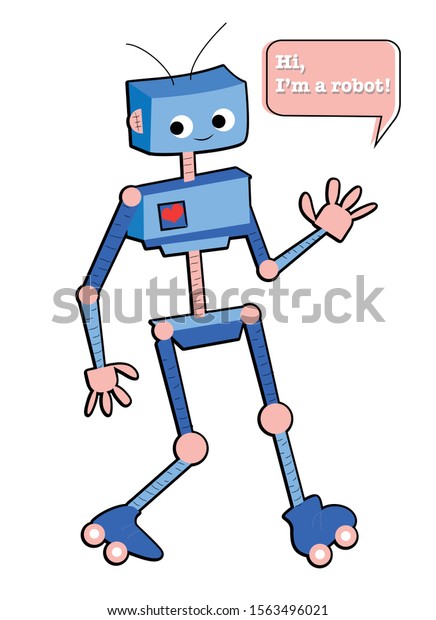 Robot Comic Illustration Wording Stock Vector (Royalty Free) 1563496021 ...