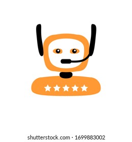 Robot Customer Service Vector Illustraion Stock Vector (Royalty Free ...