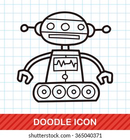 Robot Doodle Stock Vector (Royalty Free) 365040371 | Shutterstock