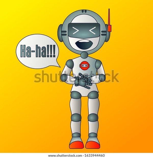 Robot Haha Emoticon Funny Laughing Laugh Stock Vector (Royalty Free ...