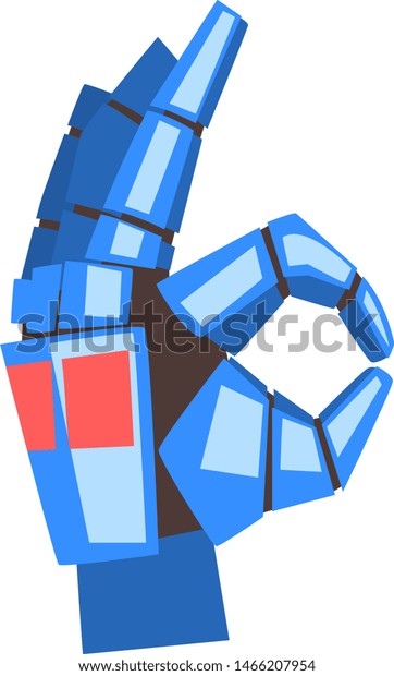 Robot Hand Showing Ok Gesture Mechanical Stock Vector (Royalty Free ...