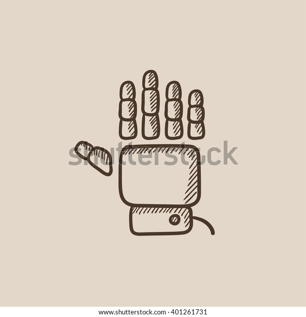 Robot Hand Sketch Icon Stock Vector (Royalty Free) 401261731 | Shutterstock