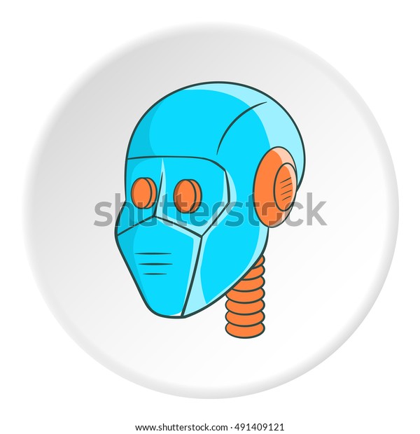 Robot Head Icon Cartoon Style On Stock Vector (Royalty Free) 491409121 ...