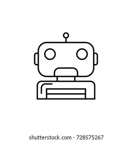 Robot Head Icon On White Background Stock Vector (Royalty Free ...