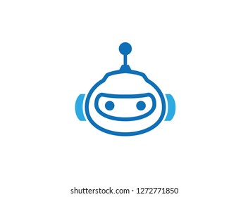 Robot Head Logo Stock Vector (Royalty Free) 1272771850 | Shutterstock