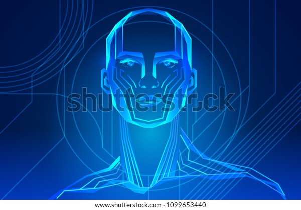 Robot Human Body Enhancement Artificial Intelligence Stock Vector ...