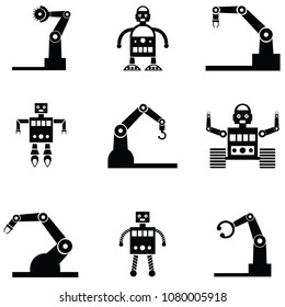Robot Icon Set Stock Vector (Royalty Free) 1080005918 | Shutterstock