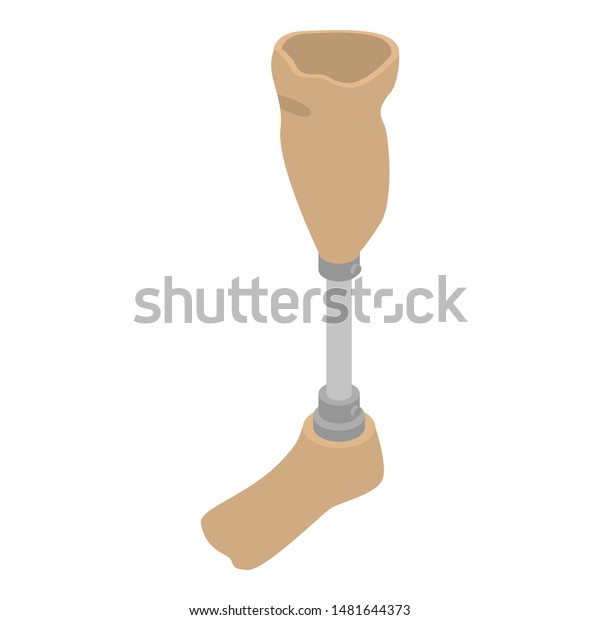 Robot Leg Implant Icon Isometric Robot Stock Vector (Royalty Free ...