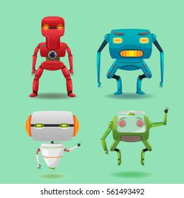 Robots Character Vector Set Design Robot 库存矢量图（免版税）2163426167 | Shutterstock
