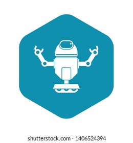 Robot On Wheels Icon Simple Illustration Stock Vector (Royalty Free ...