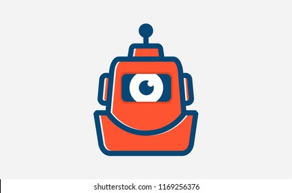 Robot One Eye Vector Logo Stock Vector (Royalty Free) 1169256376 ...