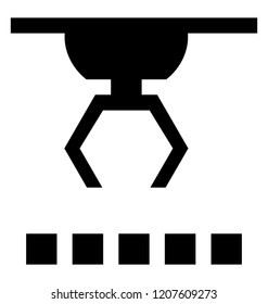 Robot Packaging Icon Industrial Use Stock Vector (Royalty Free ...