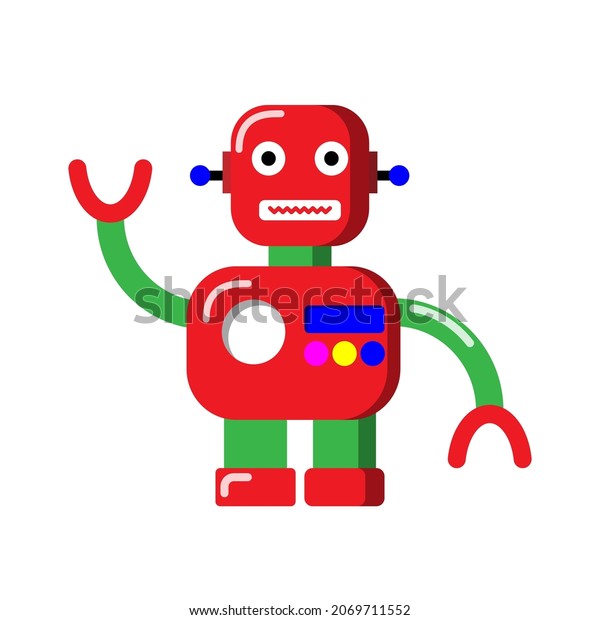 Robot Toy Vector Design Cute Characters Stock Vector (Royalty Free ...