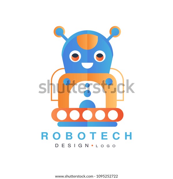 Robotech Logo Design Badge Robot Company Stock Vector (Royalty Free ...