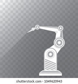 Robotic Arm Symbol On Transparent Background Stock Vector (Royalty Free ...