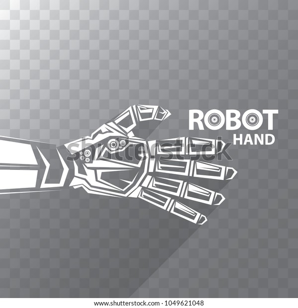 Robotic Arm Symbol On Transparent Background Stock Vector (Royalty Free ...