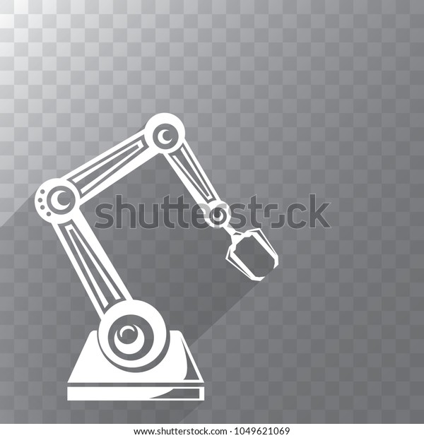 Robotic Arm Symbol On Transparent Background Stock Vector (Royalty Free ...