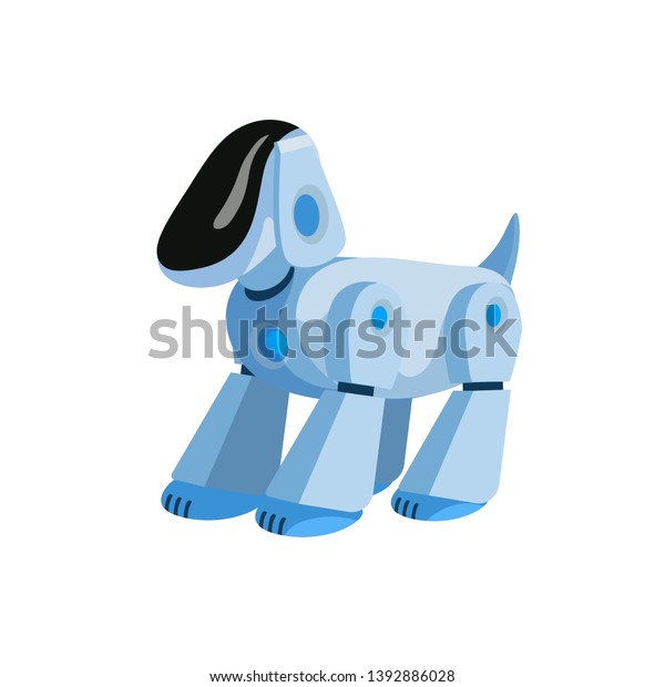 Robotic Dog Flat Vector Illustration Cartoon Stock Vector (Royalty Free ...