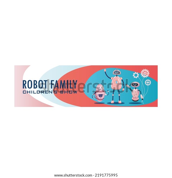 Robots Show Invitation Banner Humanoids Cyborgs: เวกเตอร์สต็อก (ปลอดค่า ...