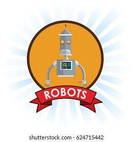 Robots Technology Science Future Banner: vector de stock (libre de ...
