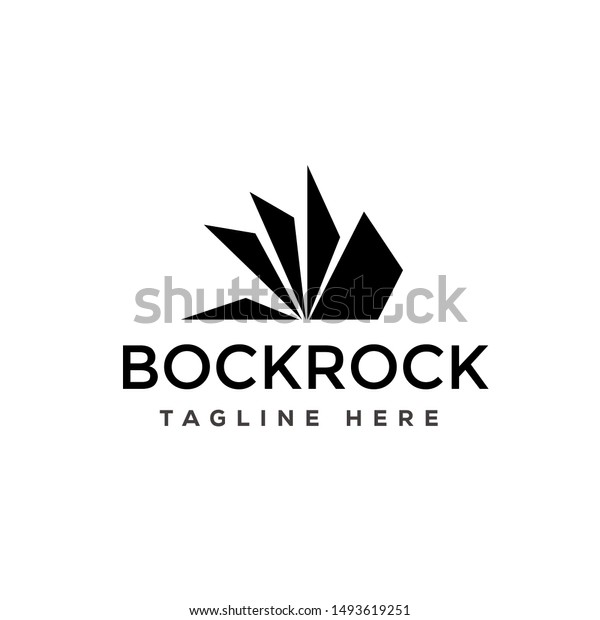 Rock Abstrack Style Book Logo Stock Vector (Royalty Free) 1493619251 ...