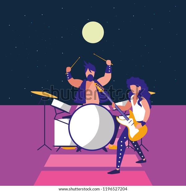 Rock Band Design Stock Vector (Royalty Free) 1196527204 | Shutterstock