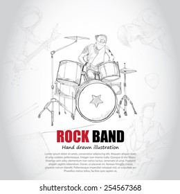 Rock Band Design Template Stock Vector (Royalty Free) 254567368 ...