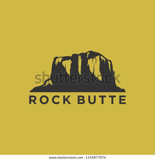 Rock Butte Logo Real Estate Contruction Stock Vector (Royalty Free ...