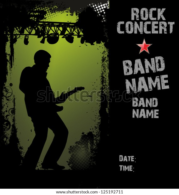 Rock Concert Poster Stock Vector (Royalty Free) 125192711 | Shutterstock