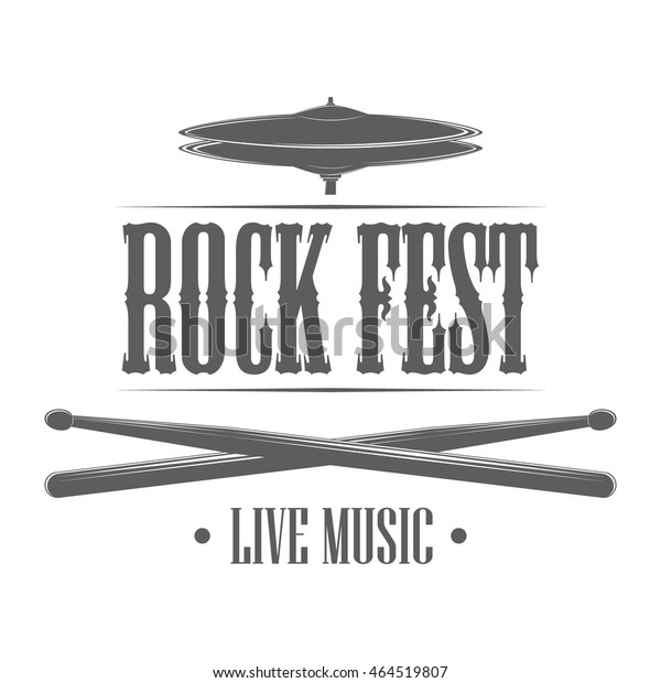 Rock Festival Logo Template Vector Illustration Stock Vector (Royalty ...