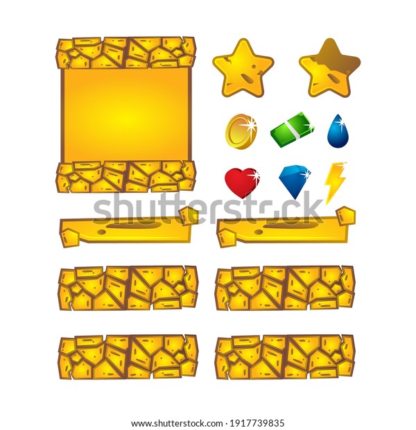Rock Game Asset Pack Design Vector Stock Vector (Royalty Free ...
