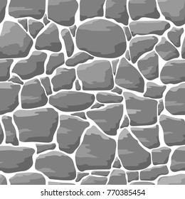 Rock Gray Stone Wall Seamless Texture Stock Vector (Royalty Free ...