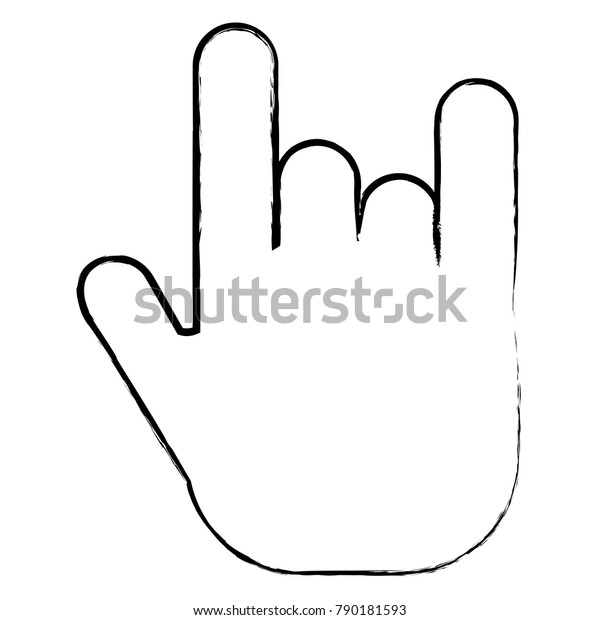 Rock Hand Symbol Stock Vector (Royalty Free) 790181593 | Shutterstock
