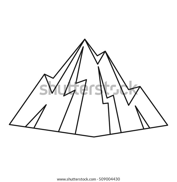 Rock Icon Outline Illustration Rock Vector Stock Vector (Royalty Free ...