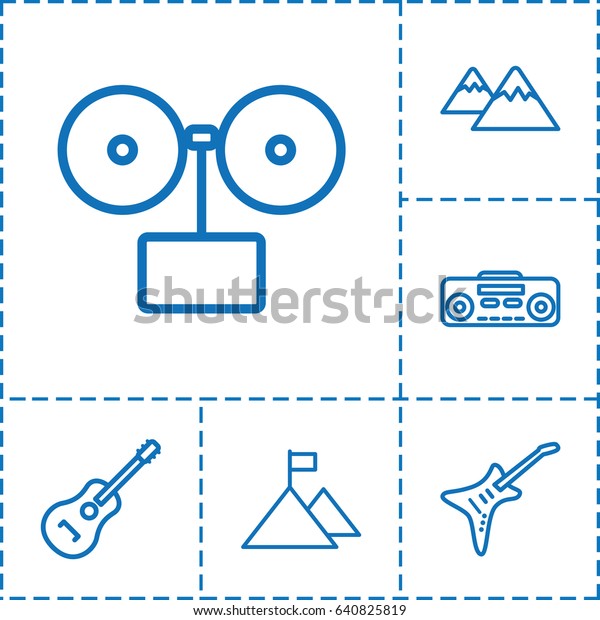 Rock Icon Set 6 Rock Outline Stock Vector (Royalty Free) 640825819 ...