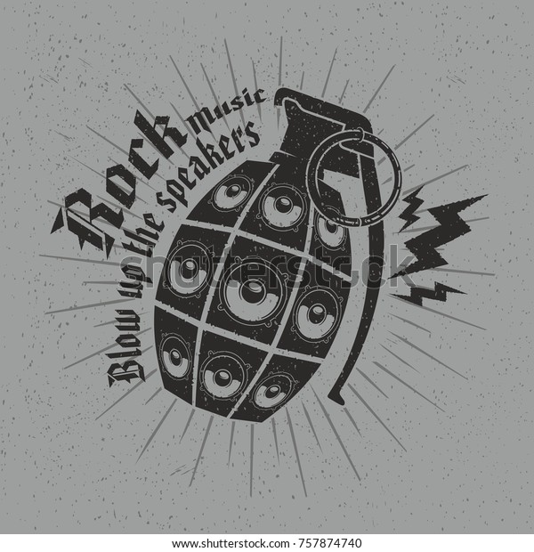 Rock Music Concept Graphic Design Vector Stock Vector (Royalty Free ...
