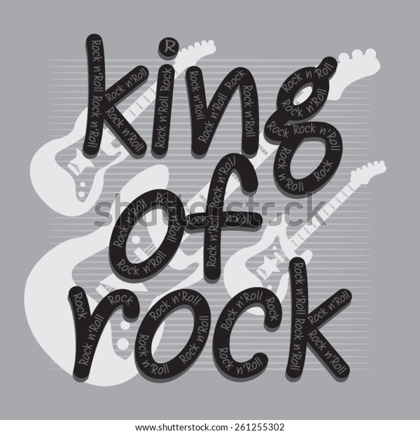 Rock Music Typography Tshirt Graphics Vectors Stock Vector (Royalty ...