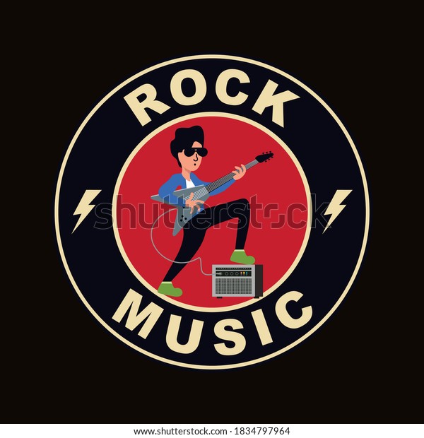 Rock Music Vector Icon Rock Music Stock Vector (Royalty Free ...