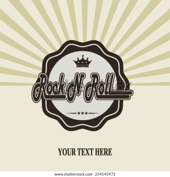 Rock N Roll Music Vector Vintage Stock Vector (Royalty Free) 254545972 ...