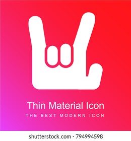 Rock On Hand Gesture Red Pink Stock Vector (Royalty Free) 794994598 ...