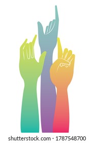Rock One Sign Hands Design People Stock Vector (Royalty Free ...