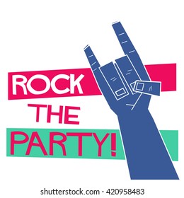 Rock Party Vector Illustration Poster Design Stock Vector (Royalty Free ...