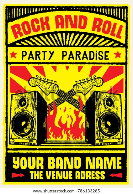 Rock and Roll Poster Flyer Template