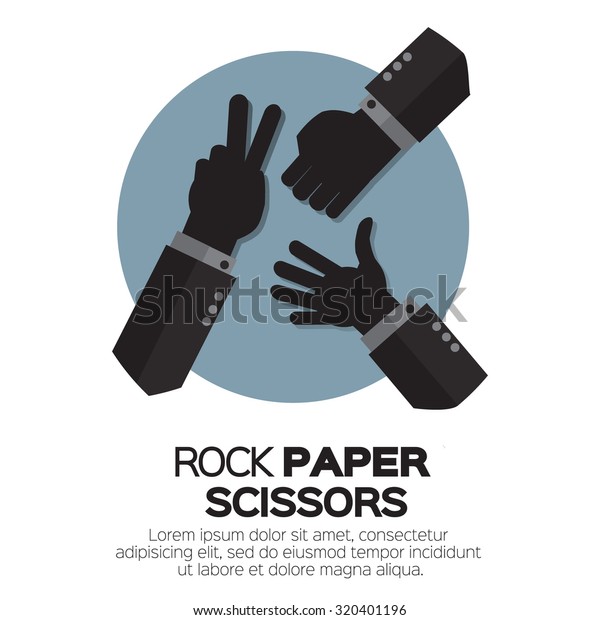 Rock Scissors Paper Hand Game Vector Stock Vector (Royalty Free ...