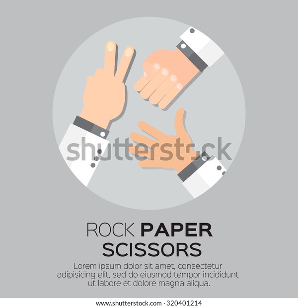 Rock Scissors Paper Hand Game Vector Stock Vector (Royalty Free ...
