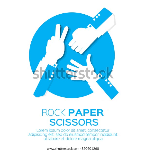 Rock Scissors Paper Hand Game Vector Stock Vector (Royalty Free) 320401268