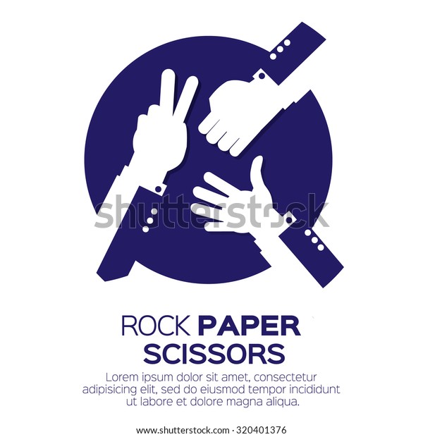 Rock Scissors Paper Hand Game Vector Stock Vector (Royalty Free ...