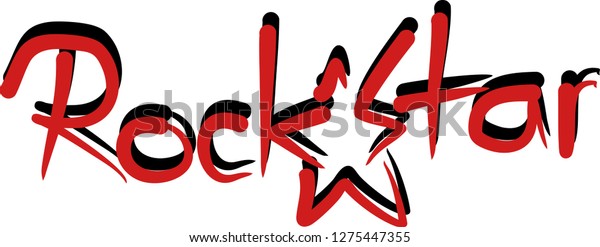 Rock Star Comercial Writing Stock Vector (Royalty Free) 1275447355