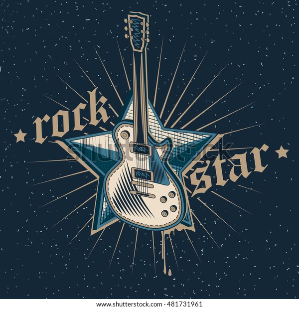 Rock Star Emblem Stock Vector (Royalty Free) 481731961 | Shutterstock